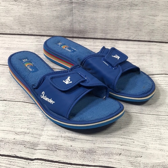 Shoes | Vintage 8 Islander Rainbow Terry Cloth Slippers | Poshmark
